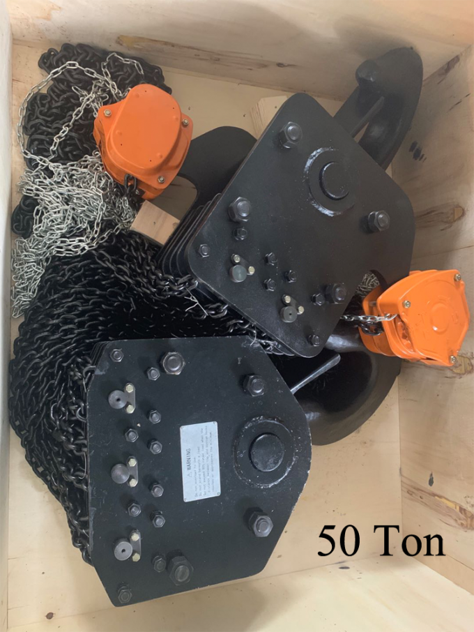 Galvanized Iron 50T Hoist Manual Chain Block For Construction