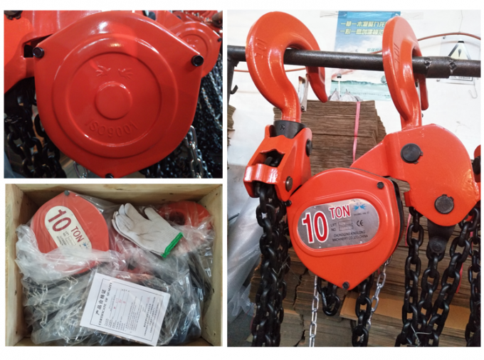 Ratcheting Construction Crane Monorail Chain Block 3m Lifting