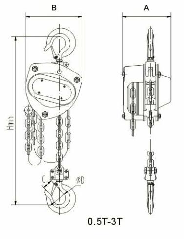 Crane Lifting Equipment Strong Manual Lifting Hoist Triangle Shape ...