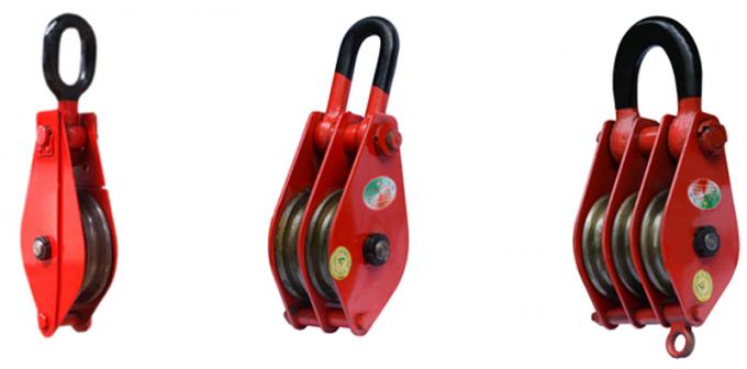 Cable Pulling Lifting Pulley Block Wire Rope Sheaves With Shackle 20 Ton
