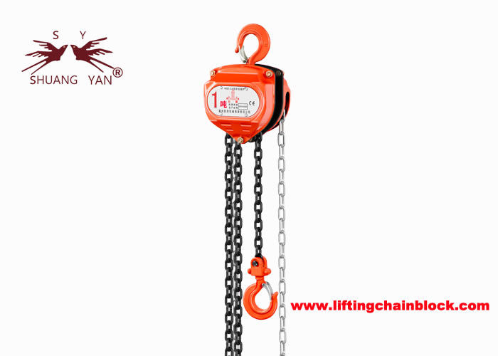 9.8kN Chain Block Manual Hoist 1000kg 3-12 meters Shuangyan Brand