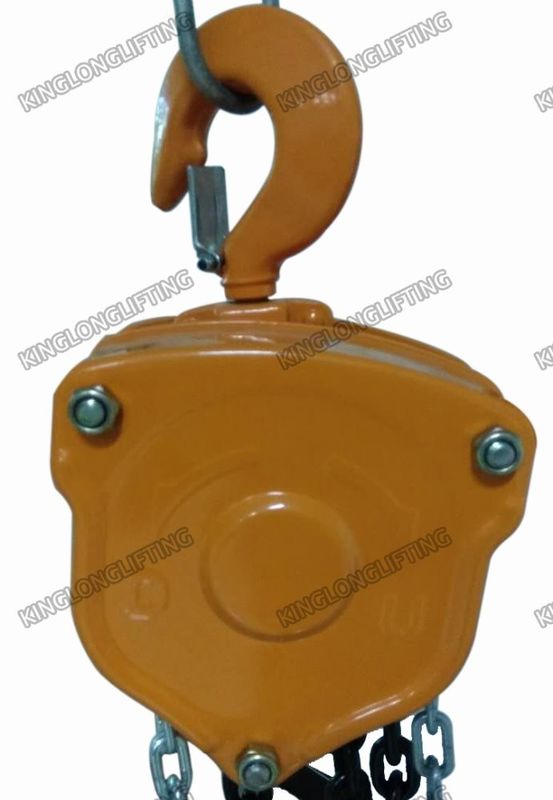 CE GS Manual Chain Block Orange Yellow Color Load Lifting Application